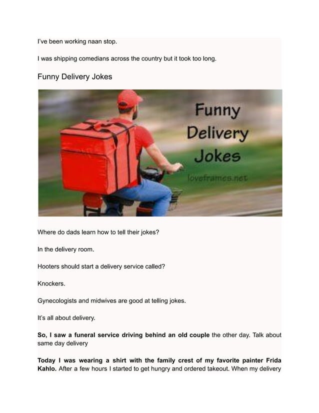 Food Delivery Puns _ Delivery Puns _ Food Delivery Jokes.pdf ...