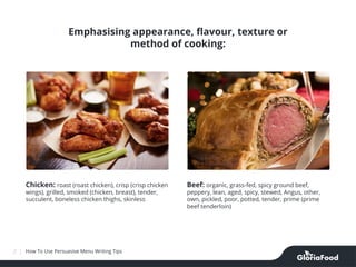 Food Descriptions That Make You Hungry: Hypnotic Menu Writing Tips ...