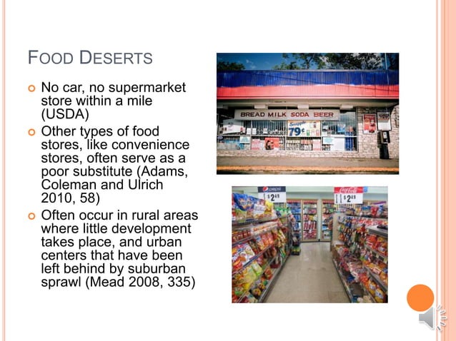 Food desert presentation | PPTX | Food Movements | Food & Drink