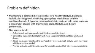 FOOD DIET CHART RECOMMENDATION SYSTEM.pptx