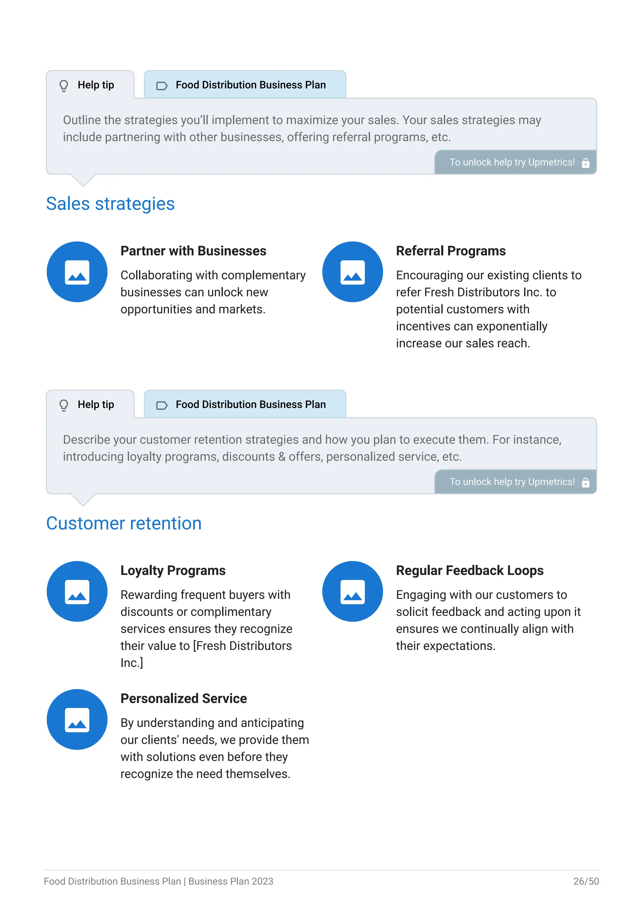 food distribution business plan example | PDF