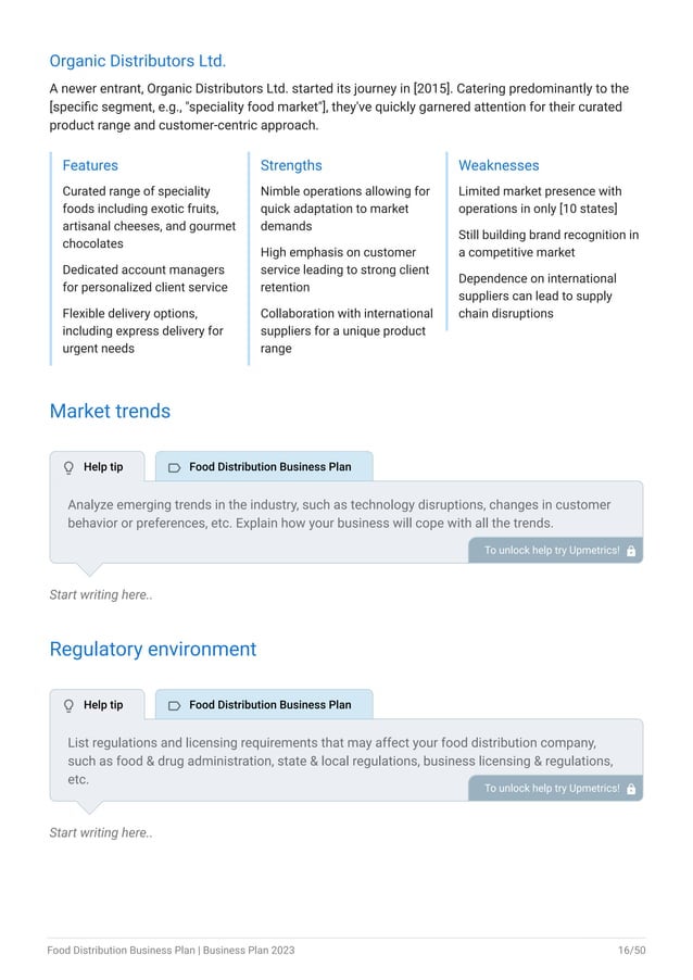 food distribution business plan example | PDF | Business | Business and ...