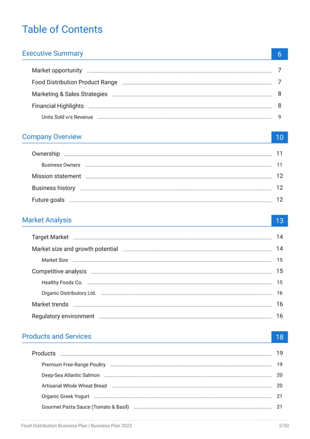 food distribution business plan example | PDF | Business | Business and ...