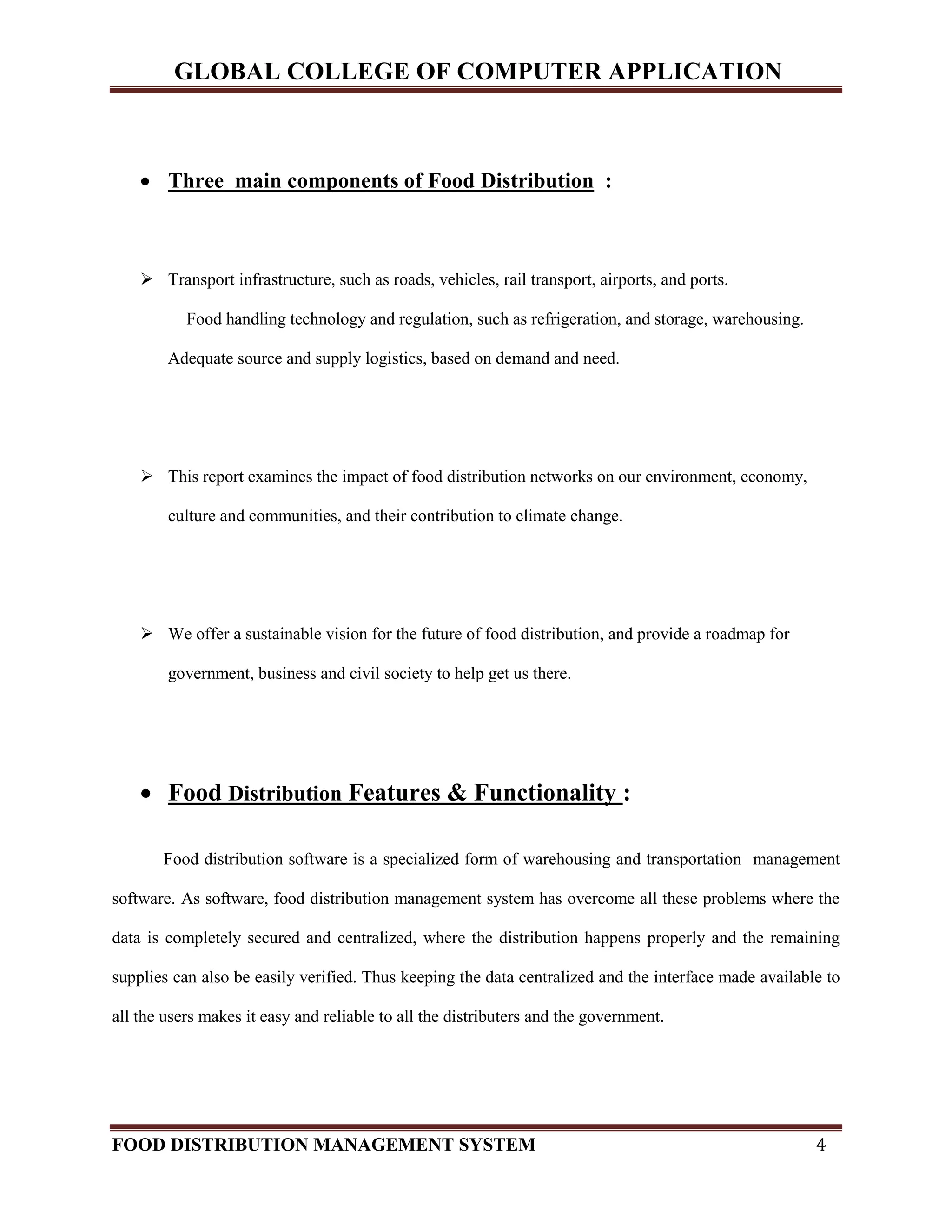Food distribution management system | PDF
