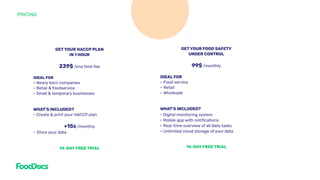 Fooddocs 2021 investor | PPT