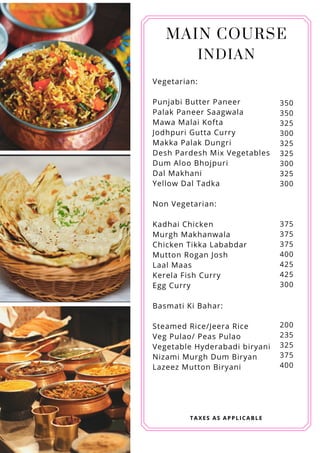 In-Room Dining Menu (Contactless) | PDF