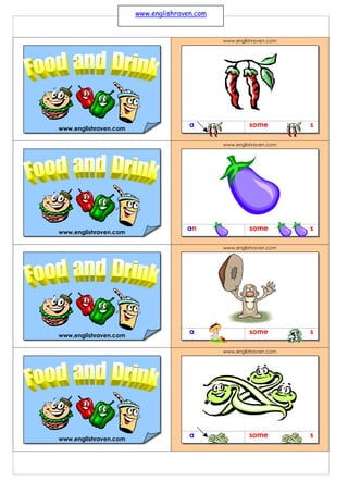 Food Drinkvegs Flashcards | PDF