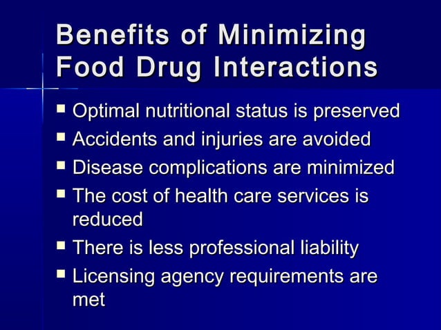 Food drug interaction | PPT