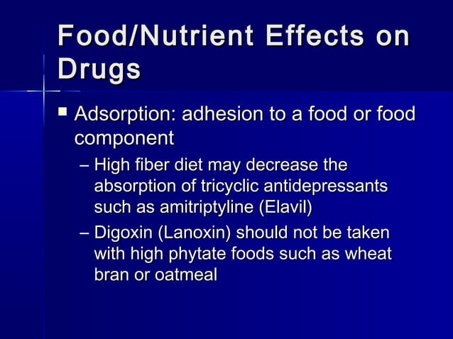 Food drug interaction | PPT