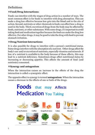 Food drug interactions | DOCX