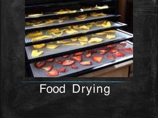 Processing Food Drying in food technology | PDF