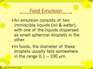 Food emulsion | PDF