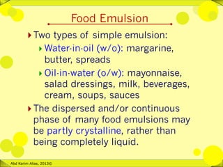 Food emulsion | PDF