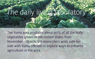 Arizona, the living laboratory: How Food, Energy & Water converge in ...