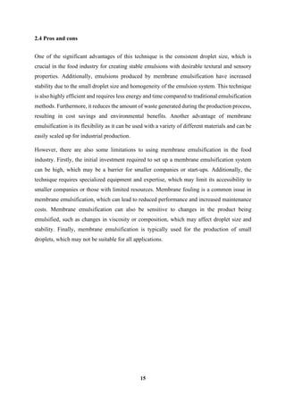 Membrane emulsification | PDF