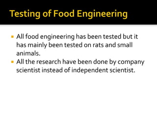 Food engineering powerpoint | PPTX