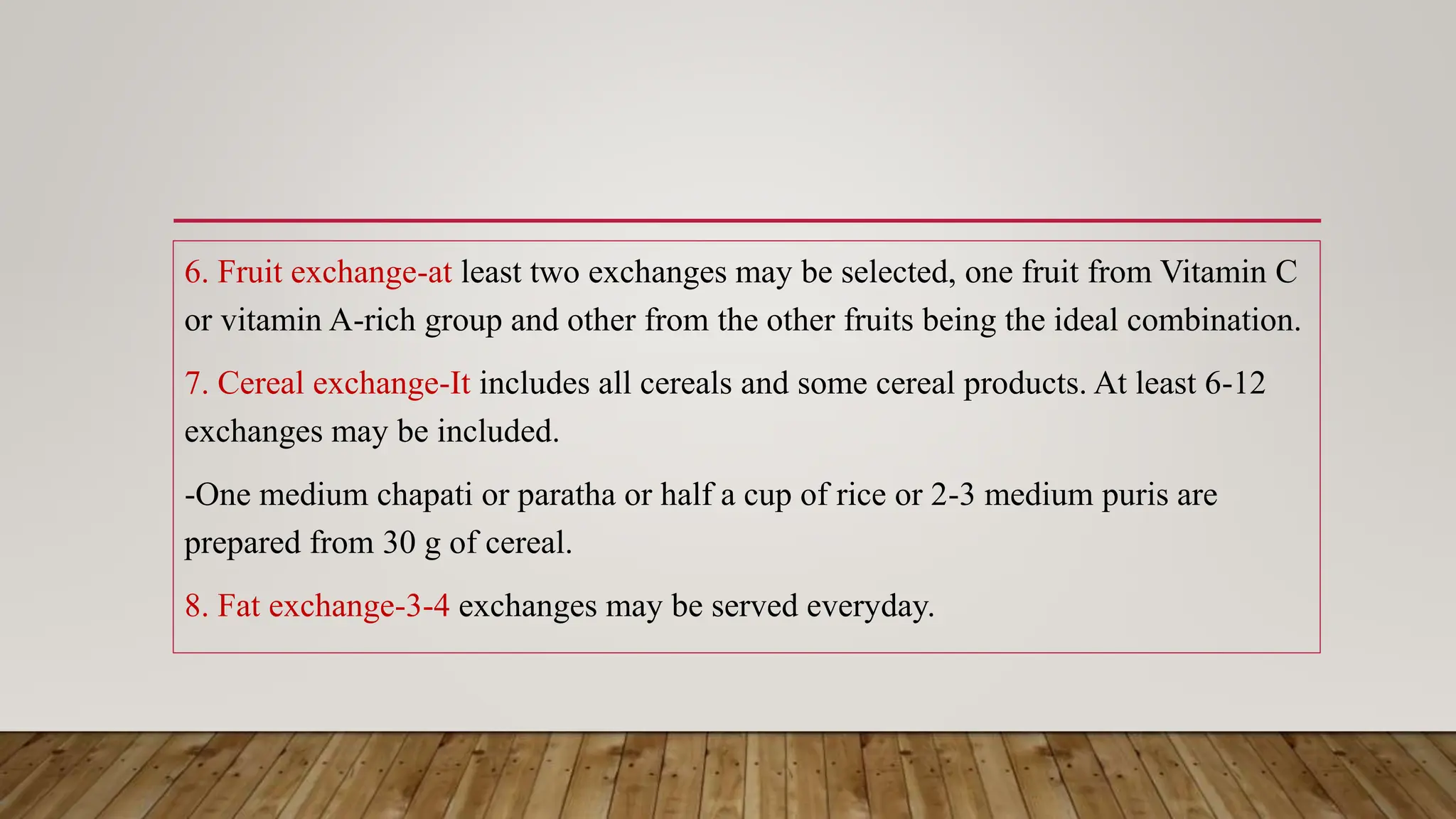 Food exchange list and dietary guidelines for food.pptx
