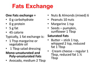 food exchang list.pptx | Nutrition | Healthy Living