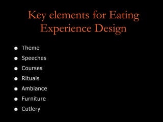 Eating Experience Design | PPT