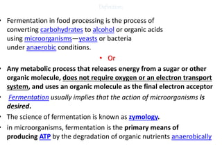 Fermentation Definition