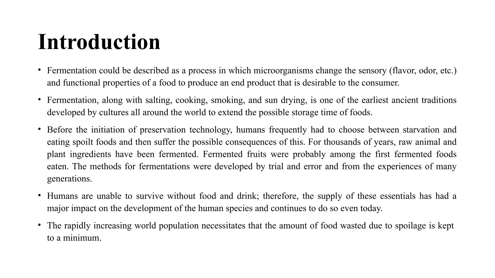 FOOD FERMENTATION: Introduction to Fermented Foods, Types of ...