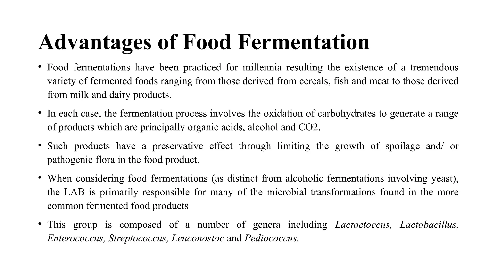 FOOD FERMENTATION: Introduction to Fermented Foods, Types of fermentation | PPTX