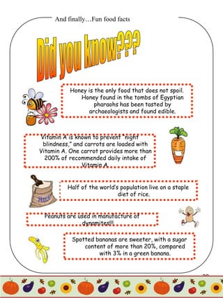 Food & Nutrition Project for 4th graders | PPT