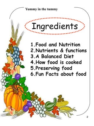Food & Nutrition Project for 4th graders | PPT