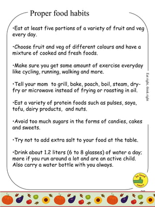 Food & Nutrition Project for 4th graders | PDF