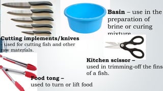 Food (fish) processing tools, equipment | PPT