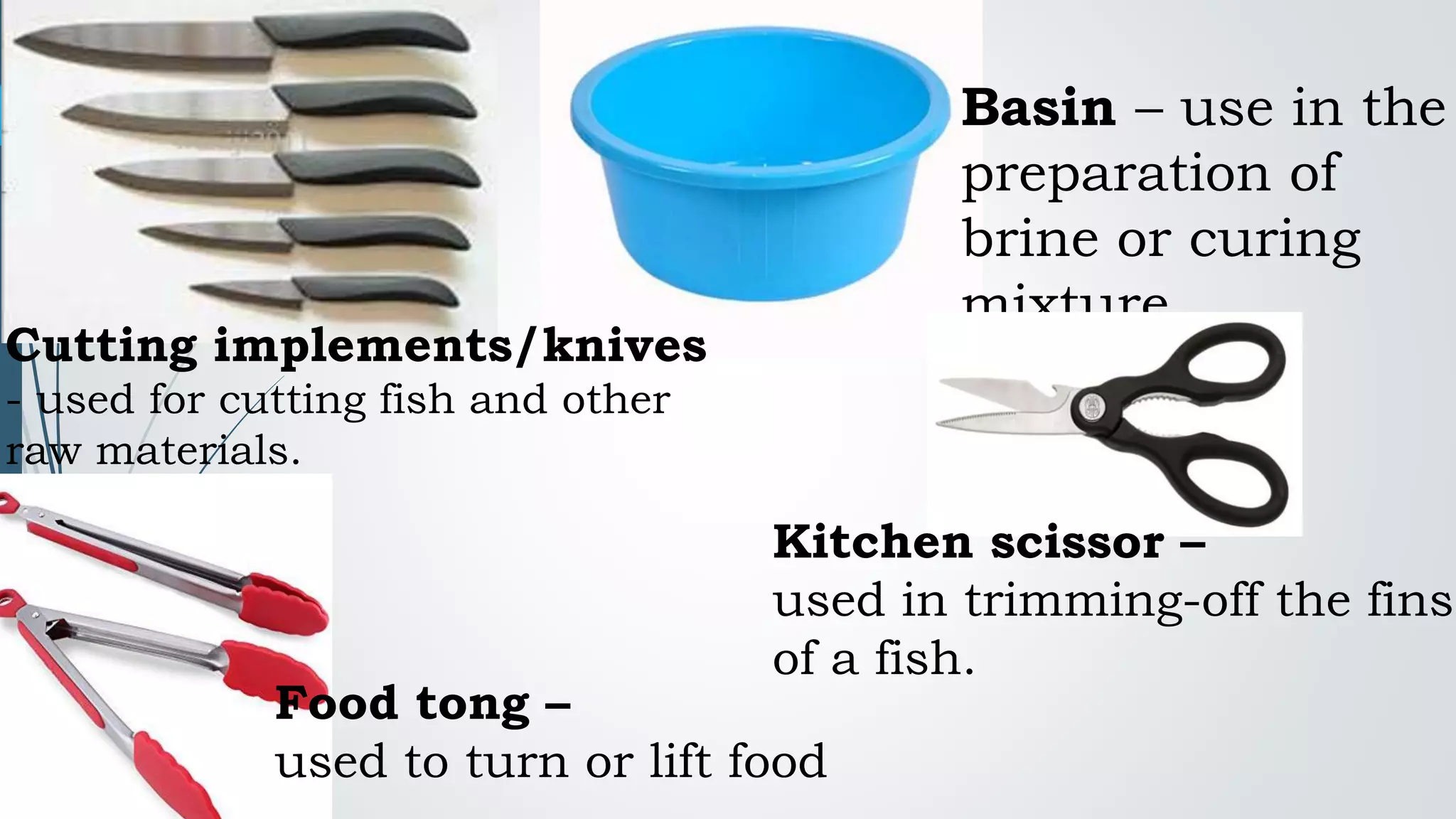 Food (fish) processing tools, equipment | PPTX