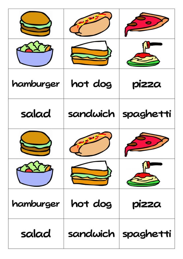 Food flashcard | PDF | Food & Drink