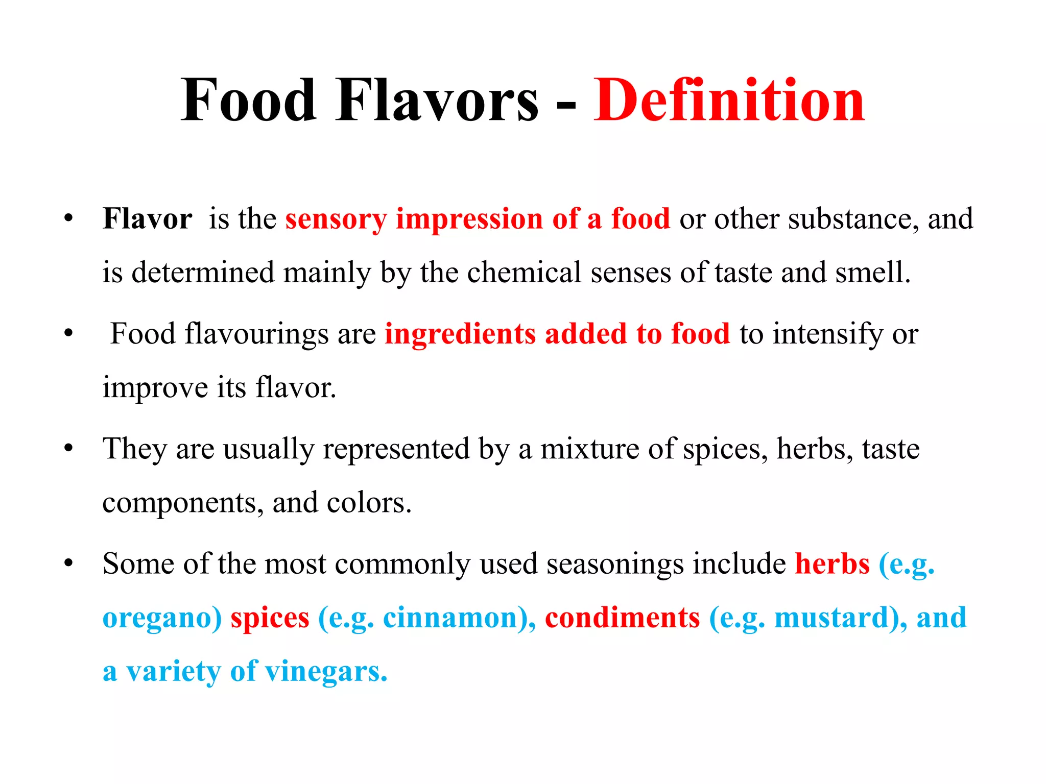 Food flavors | PPTX