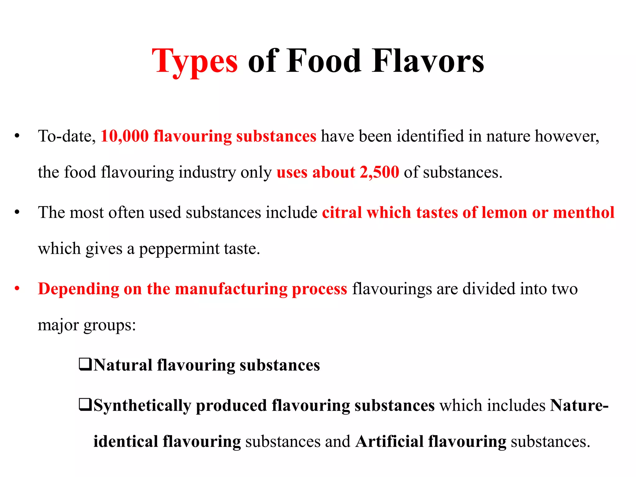 Food flavors | PPTX