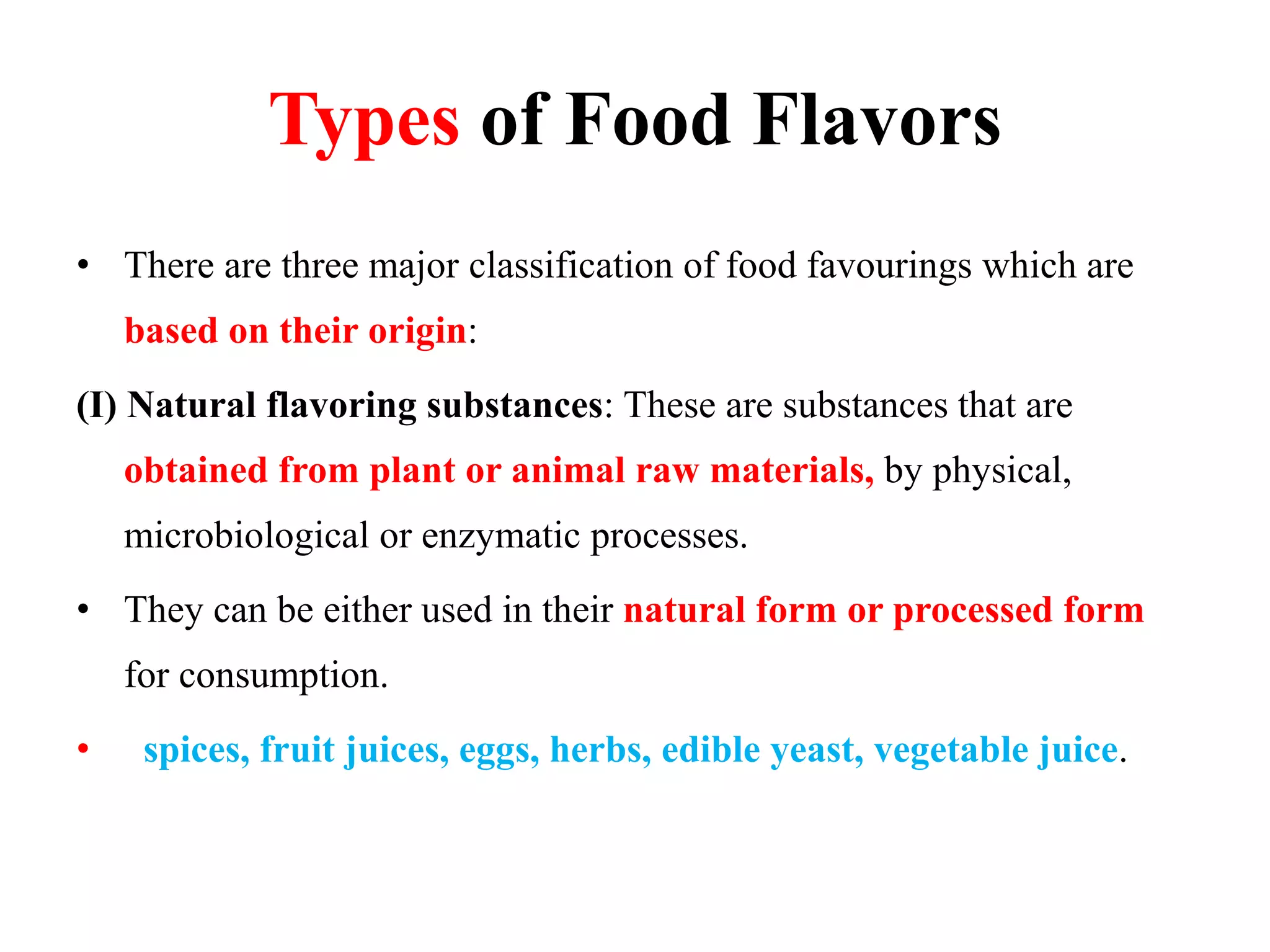 Food flavors | PPTX | Chemistry | Science