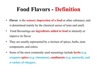 Food flavors | PPT