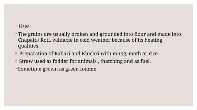 FOOD ,FORAGE AND FODDER CROPS OF RAJASTHAN | PPTX