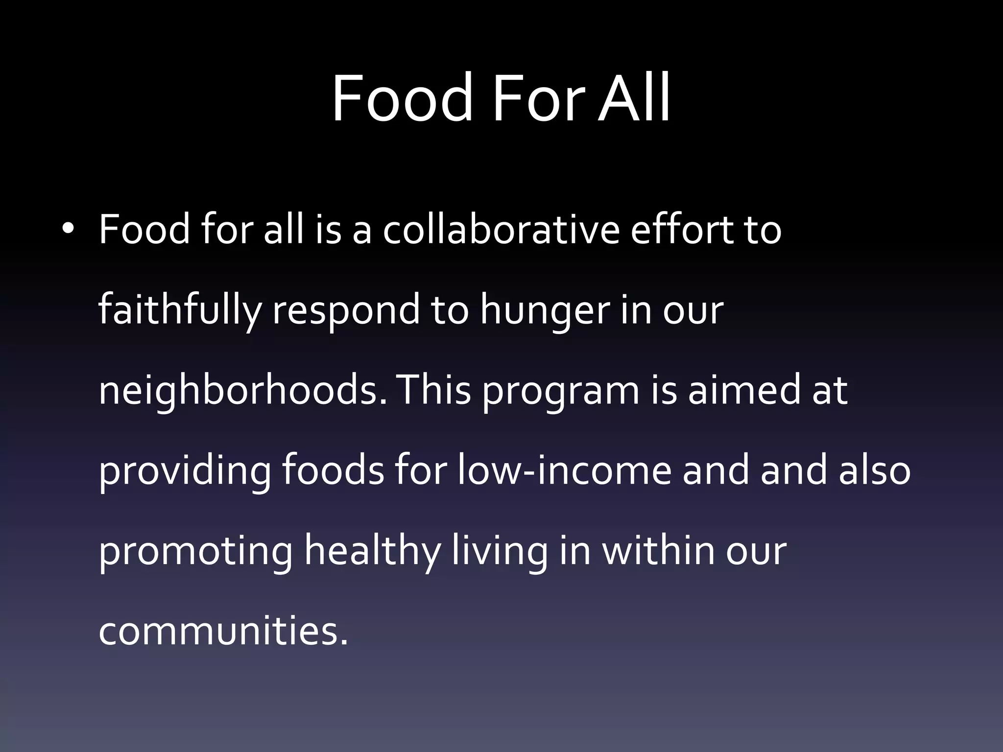 Food for all | PPT