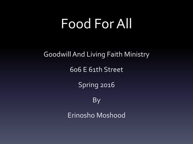 Food for all | PPT