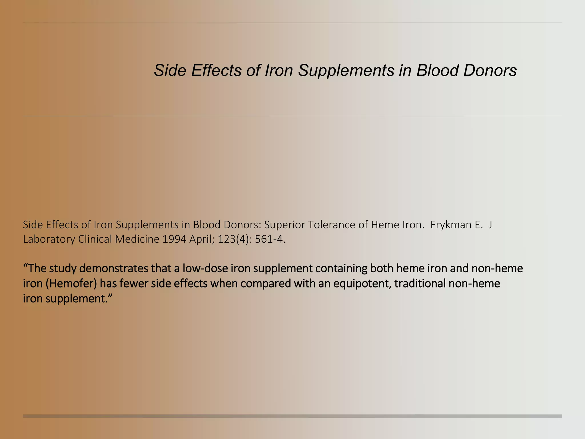 Food for thought published heme iron studies | PPTX