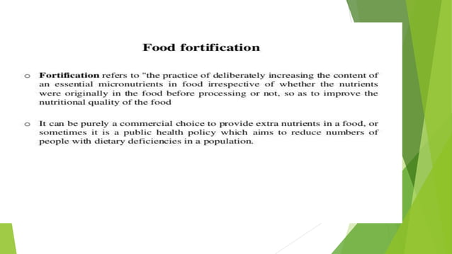 Food fortification | PPT