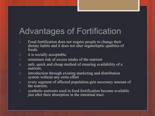 Food Fortification.pptx | Healthy Cooking and Eating | Food & Drink