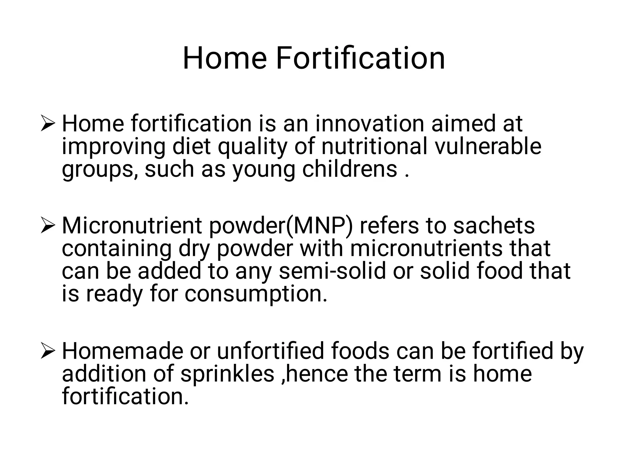 Food fortification and enrichment | PDF