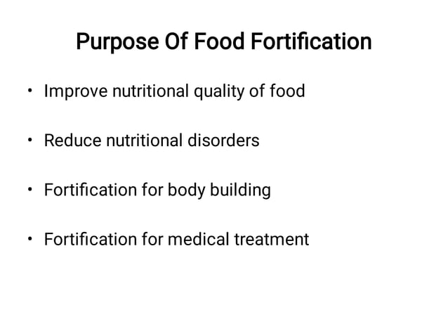 Food fortification and enrichment | PDF | Healthy Cooking and Eating ...