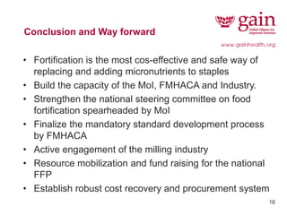 Food fortification of Wheat Flour Considerations in the context of ...