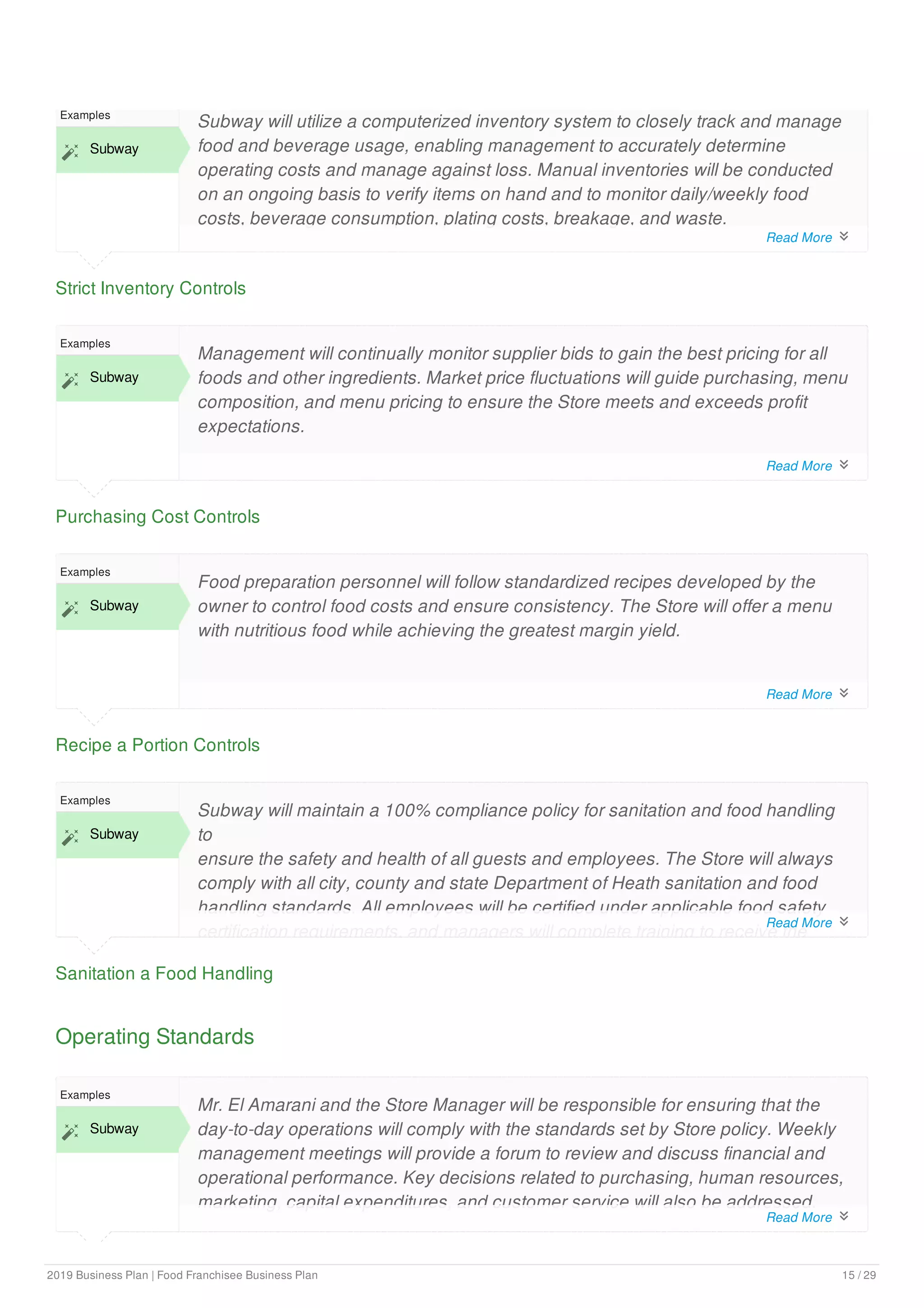 Food franchisee business plan v1562234827882 | PDF | Business ...