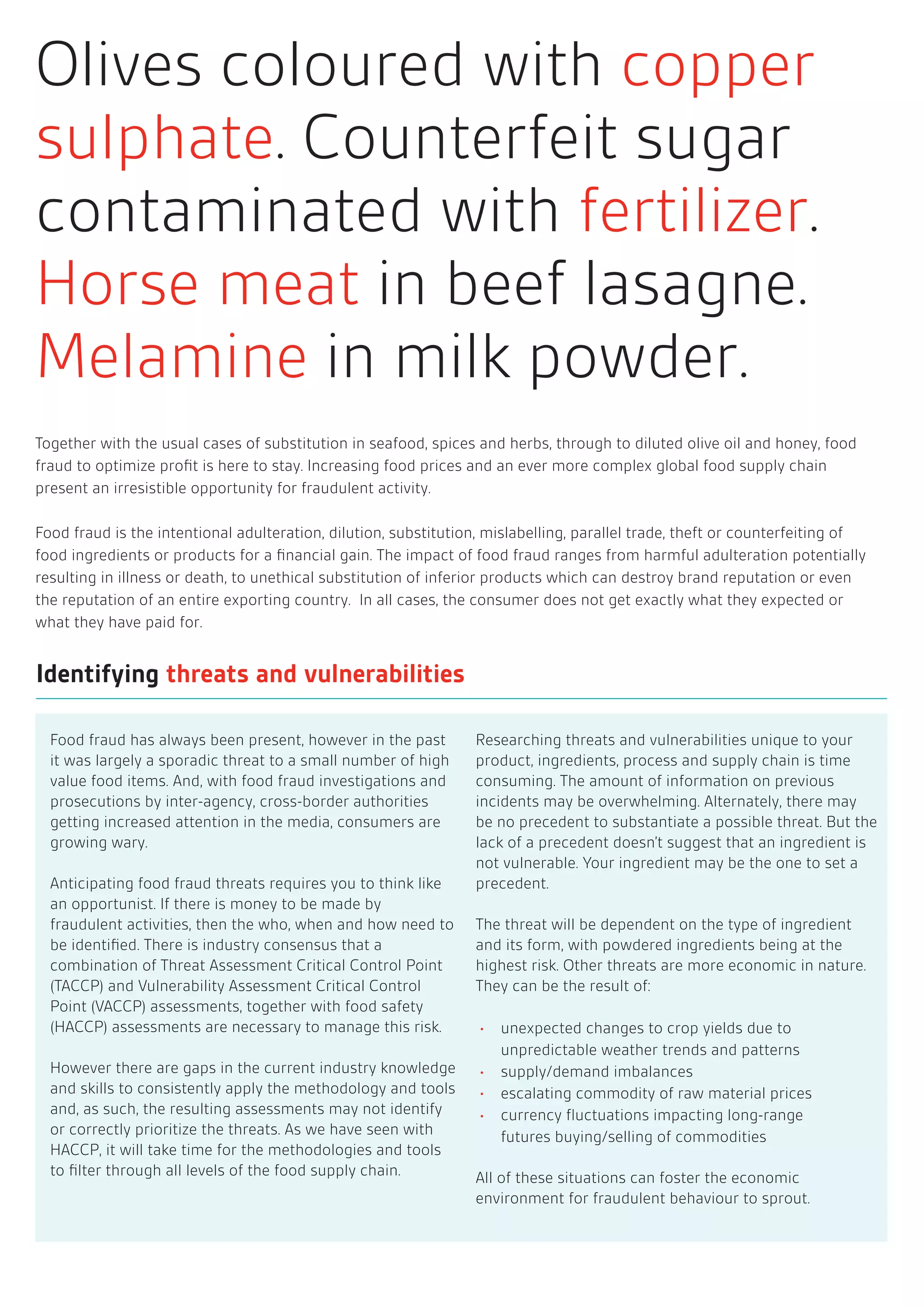 Food fraud | PDF