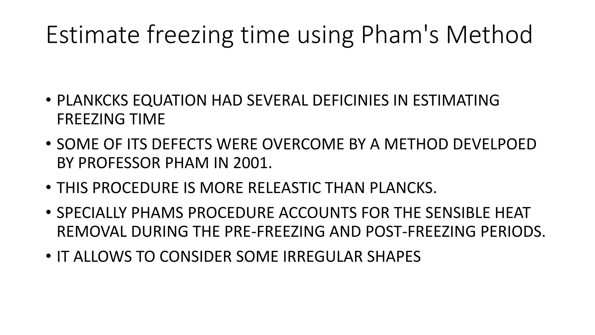 Food freezing & freezing systems | PPTX