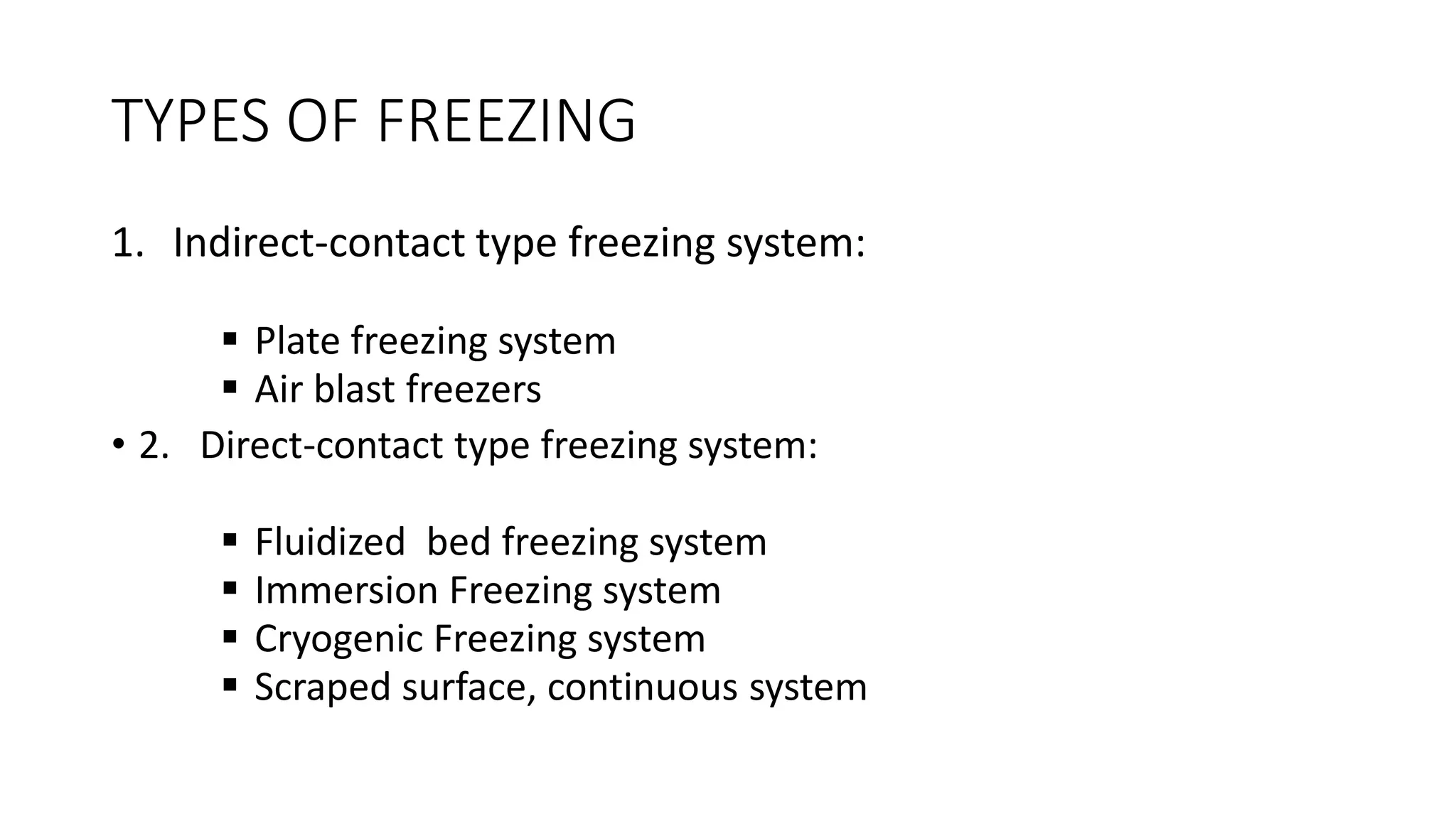 Food freezing & freezing systems | PPTX