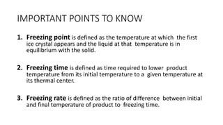 Food freezing & freezing systems | PPTX